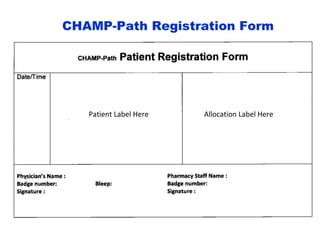 CHAMP-Path Physician's Role in the Recruitment Process | PPT ...