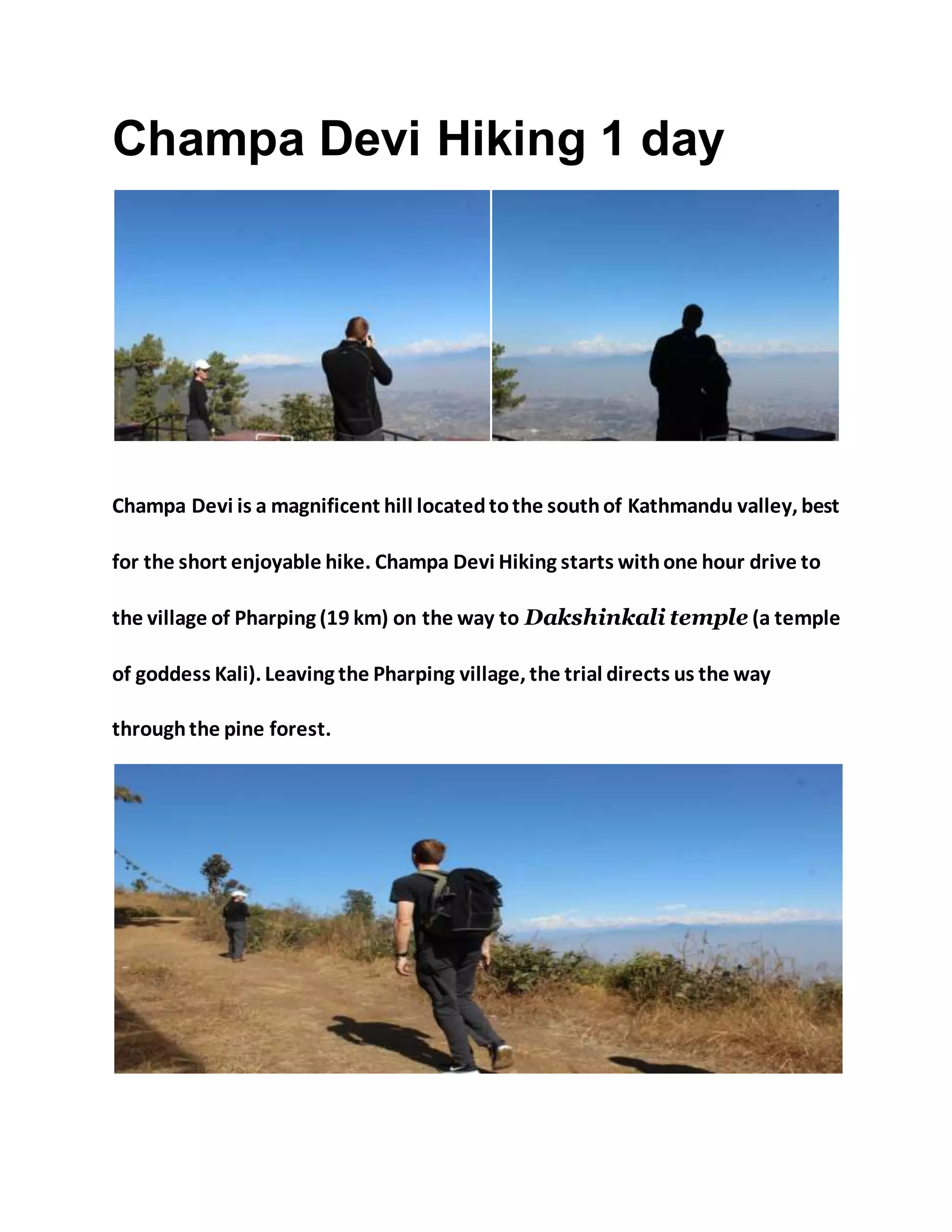 Champa devi hiking 1 day | PDF