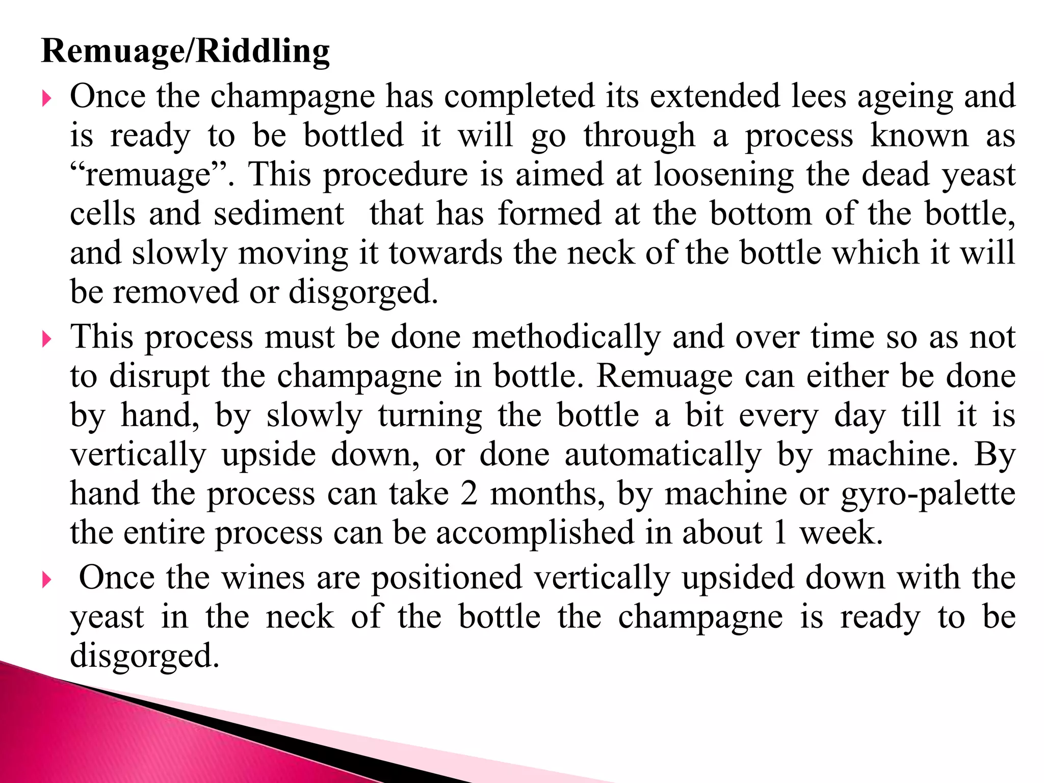 Champagne making process | PPTX