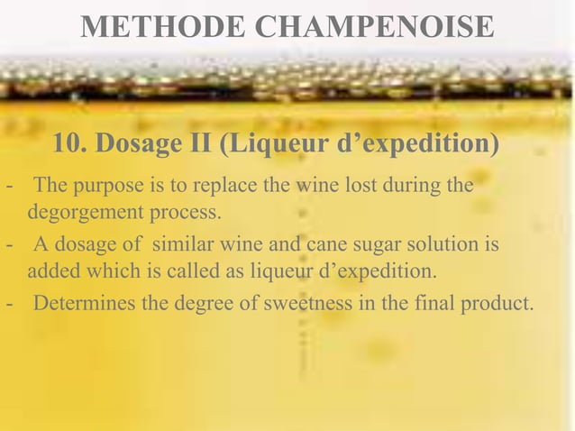 Champagne production/Methode champenoise | PPTX