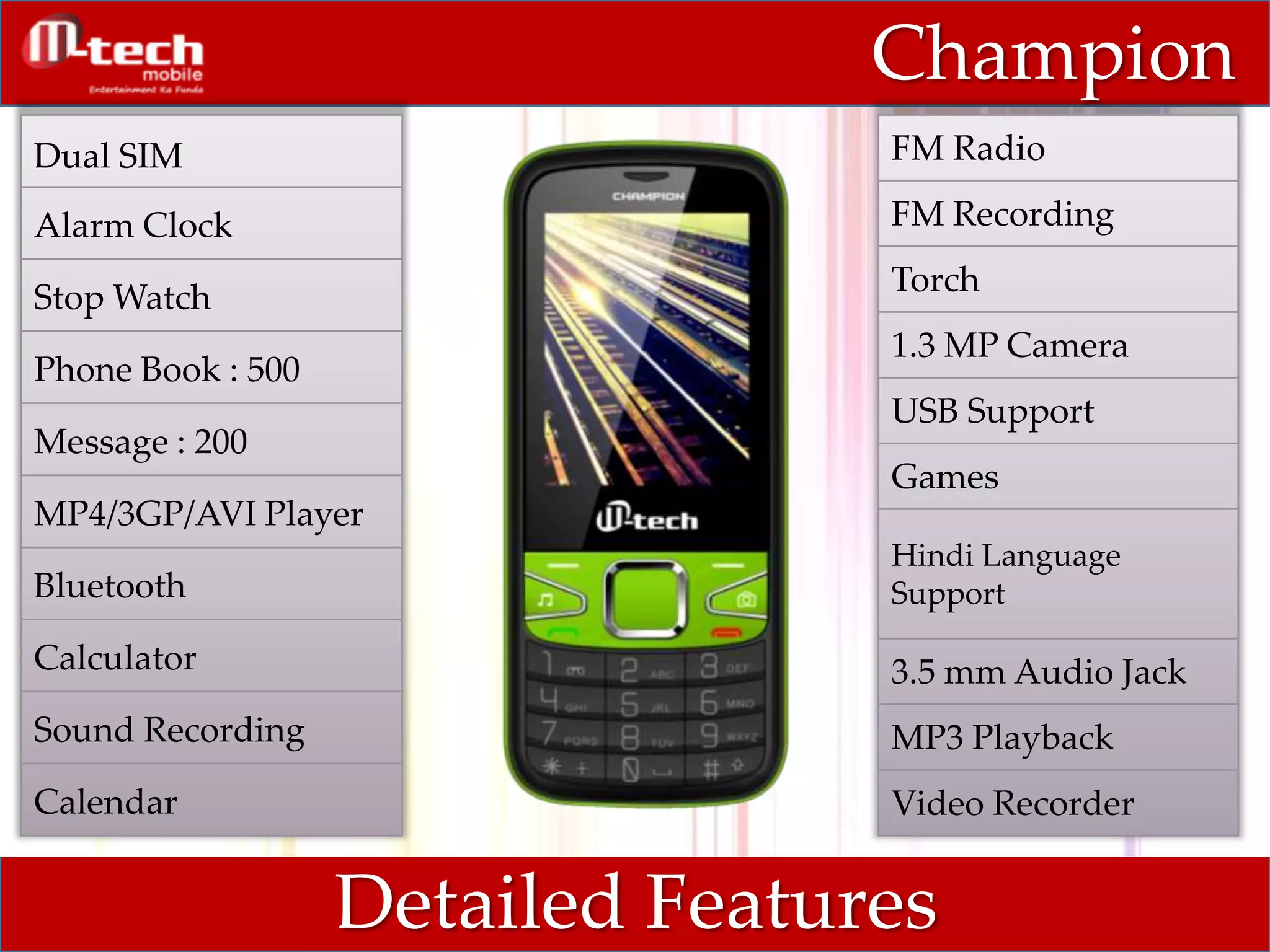 M TECH MOBILE" CHAMPION" MODEL | PPT