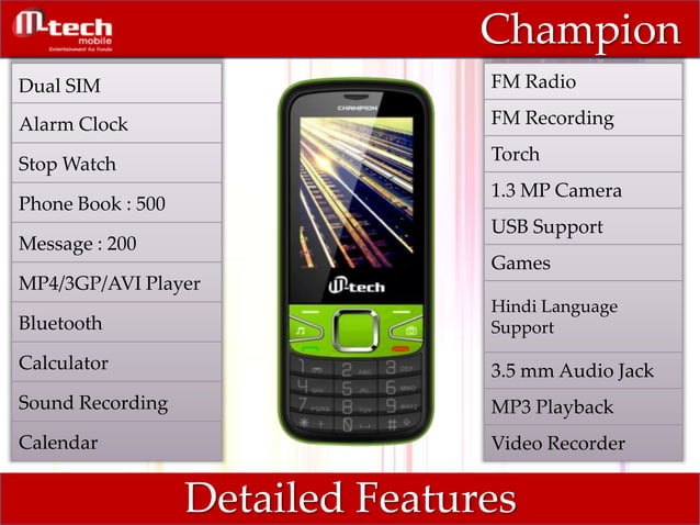 M TECH MOBILE" CHAMPION" MODEL | PPT
