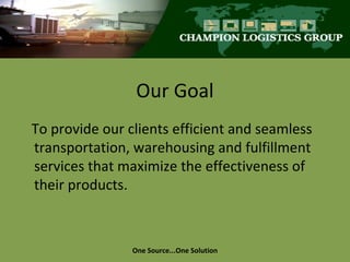 Champion Logistics General Information | PPT