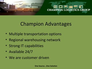Champion Logistics General Information | PPT