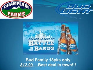 Champlain farms bud light cruise deck 8 2 12 continuous | PPTX