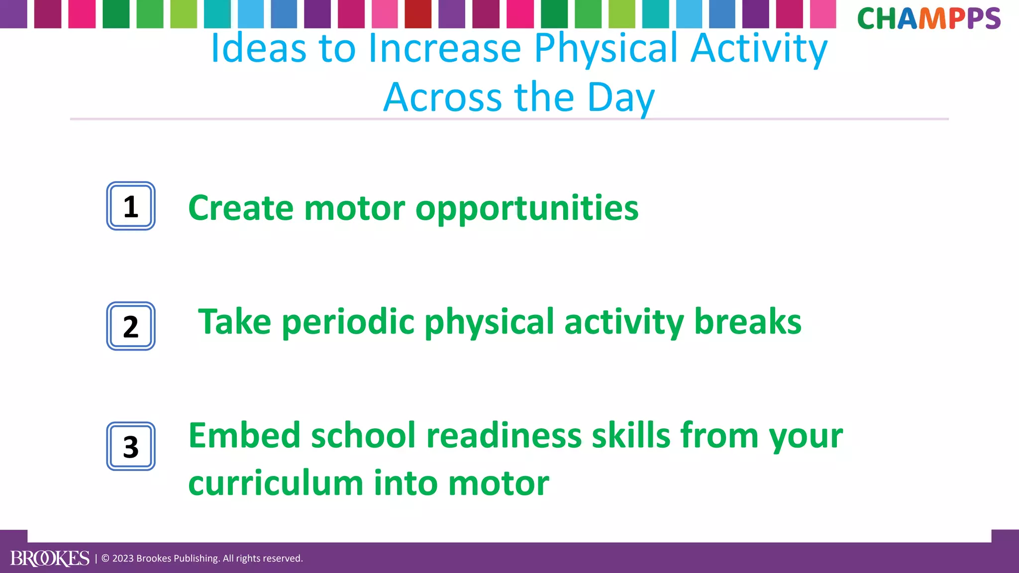 Children in Action Motor Program for Preschoolers (CHAMPPS) | PPT