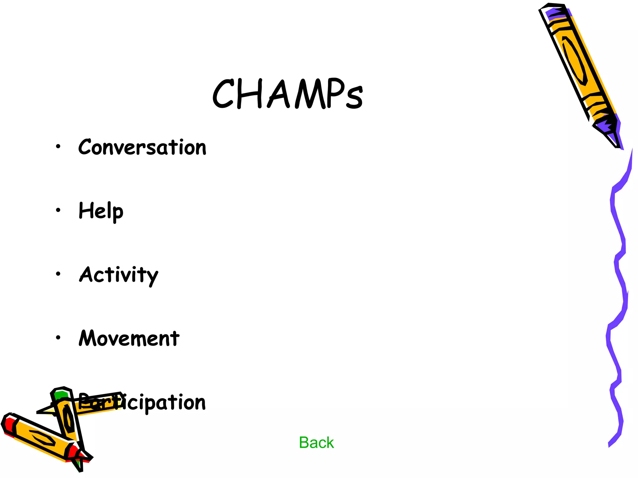 CHAMPS Classroom Activity | PPT