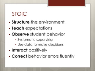 Champs Module 2: STOIC | PPTX | Educational Assessment | Education