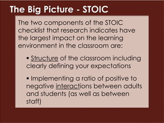 Champs Module 2: STOIC | PPTX | Educational Assessment | Education