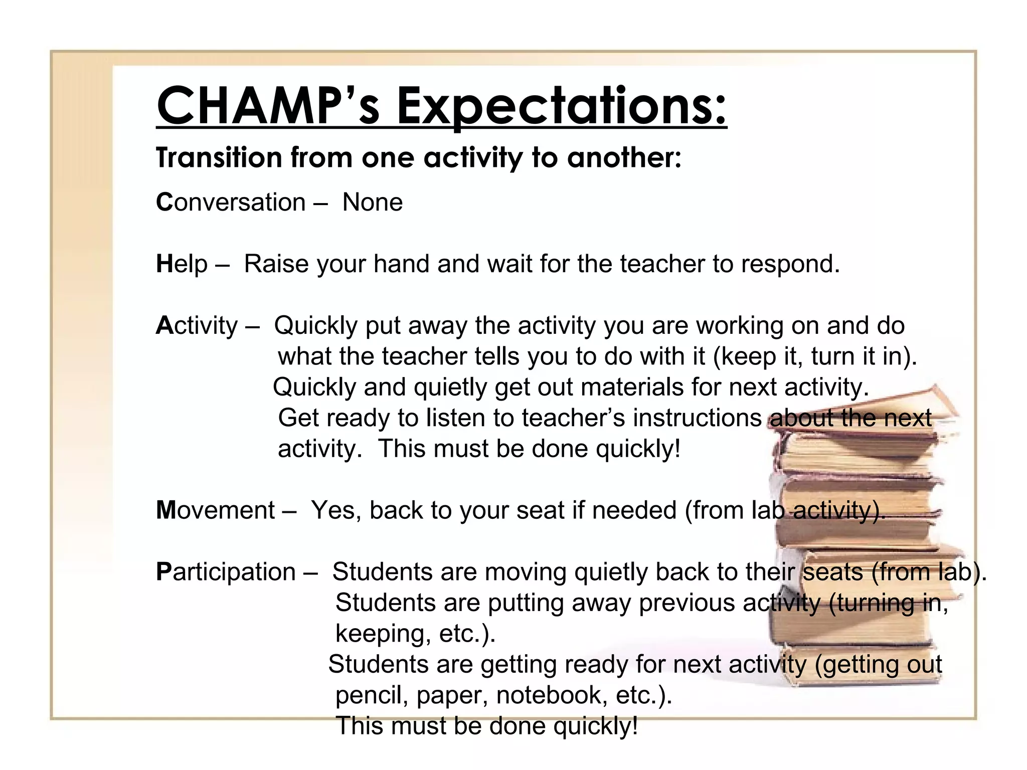 Champ's for Science | PPT
