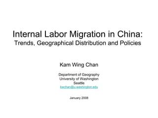 Internal Migration in China | PDF