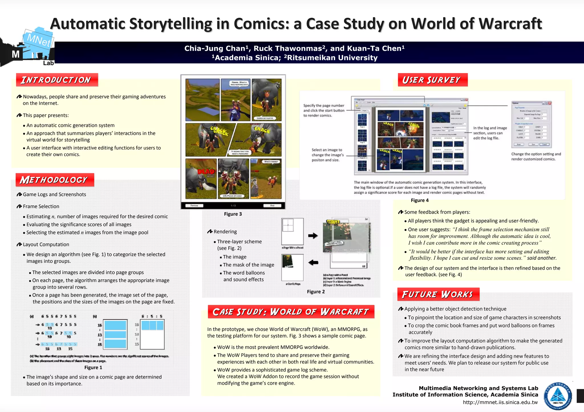Automatic Storytelling in Comics: A Case Study on World of Warcraft | PPT