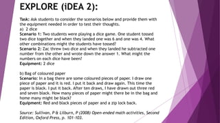 Ideas for teaching chance, data and interpretation of data | PPTX