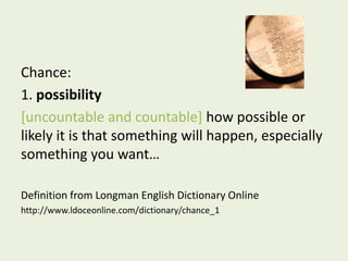 Chance favours the connected mind | PPT