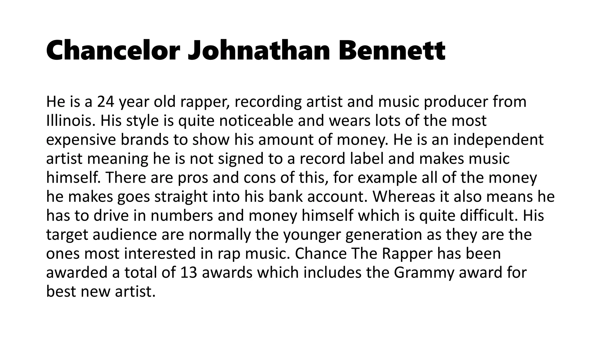 Chance the rapper | PPT