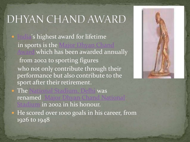 MAJOR DHYAN CHAND | PPTX
