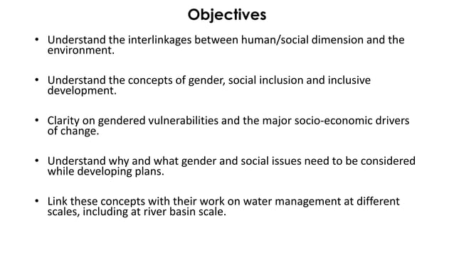 SWaRMA_IRBM_Module3_#1, Gendered vulnerabilities and the socioeconomic ...