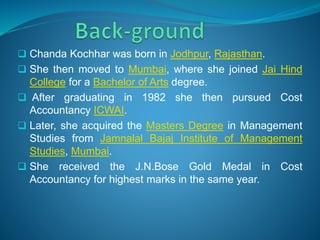 Chanda kochhar | PPT