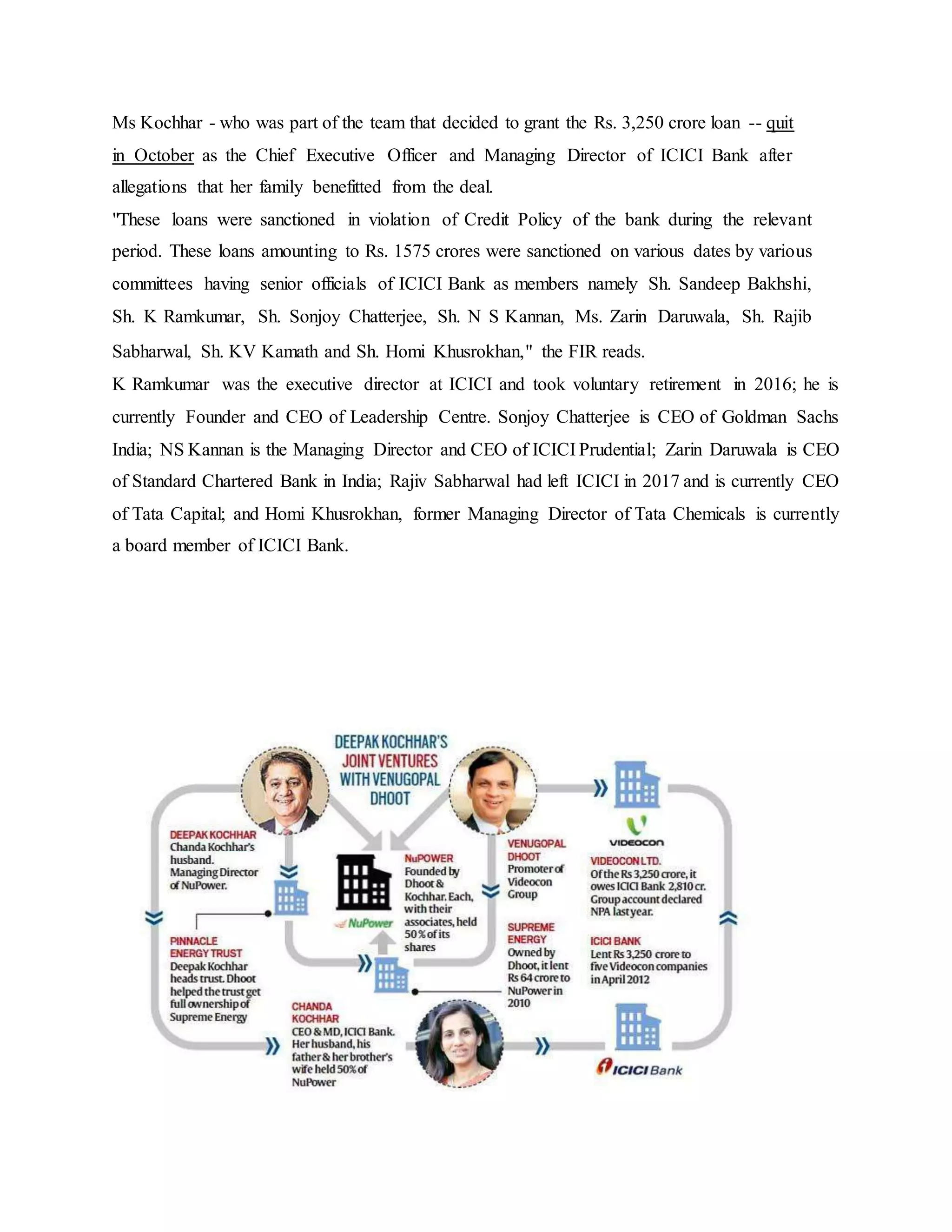 Chanda kochhar new (autosaved) | PDF