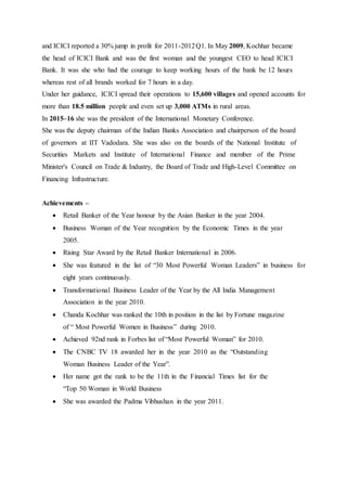 Chanda kochhar new (autosaved) | PDF