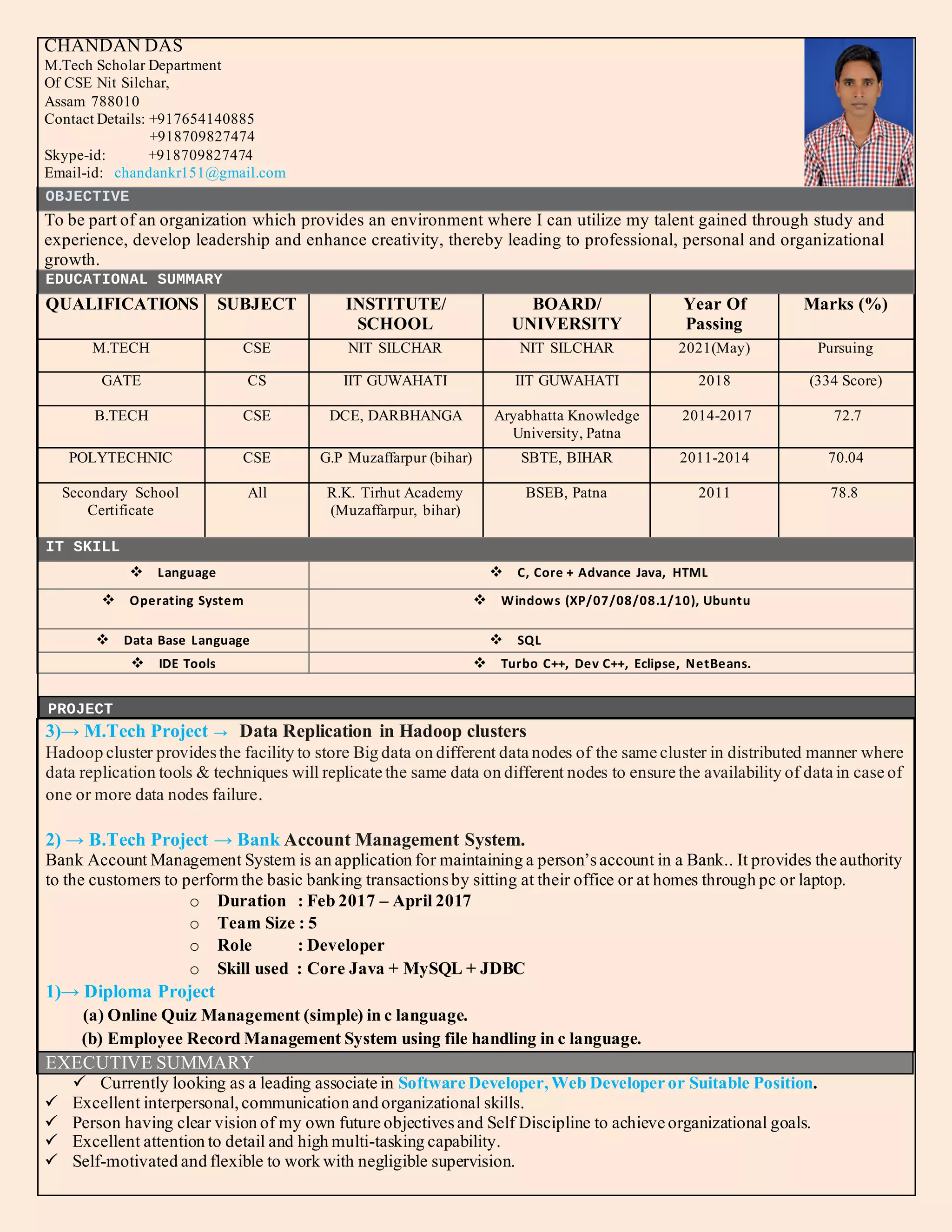 Chandan resume april-2021 | PDF