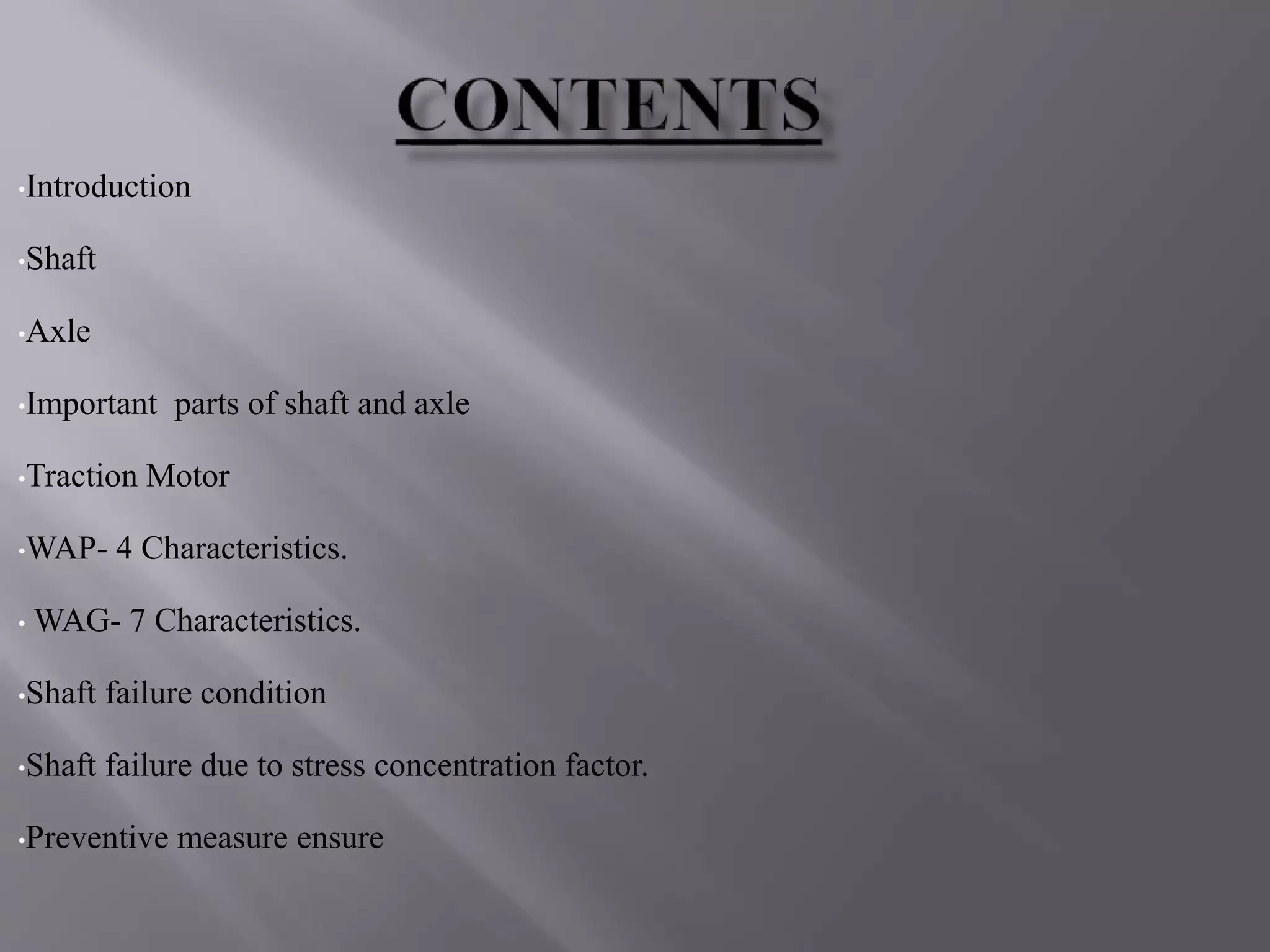 Shaft and Axle Failure | PPTX