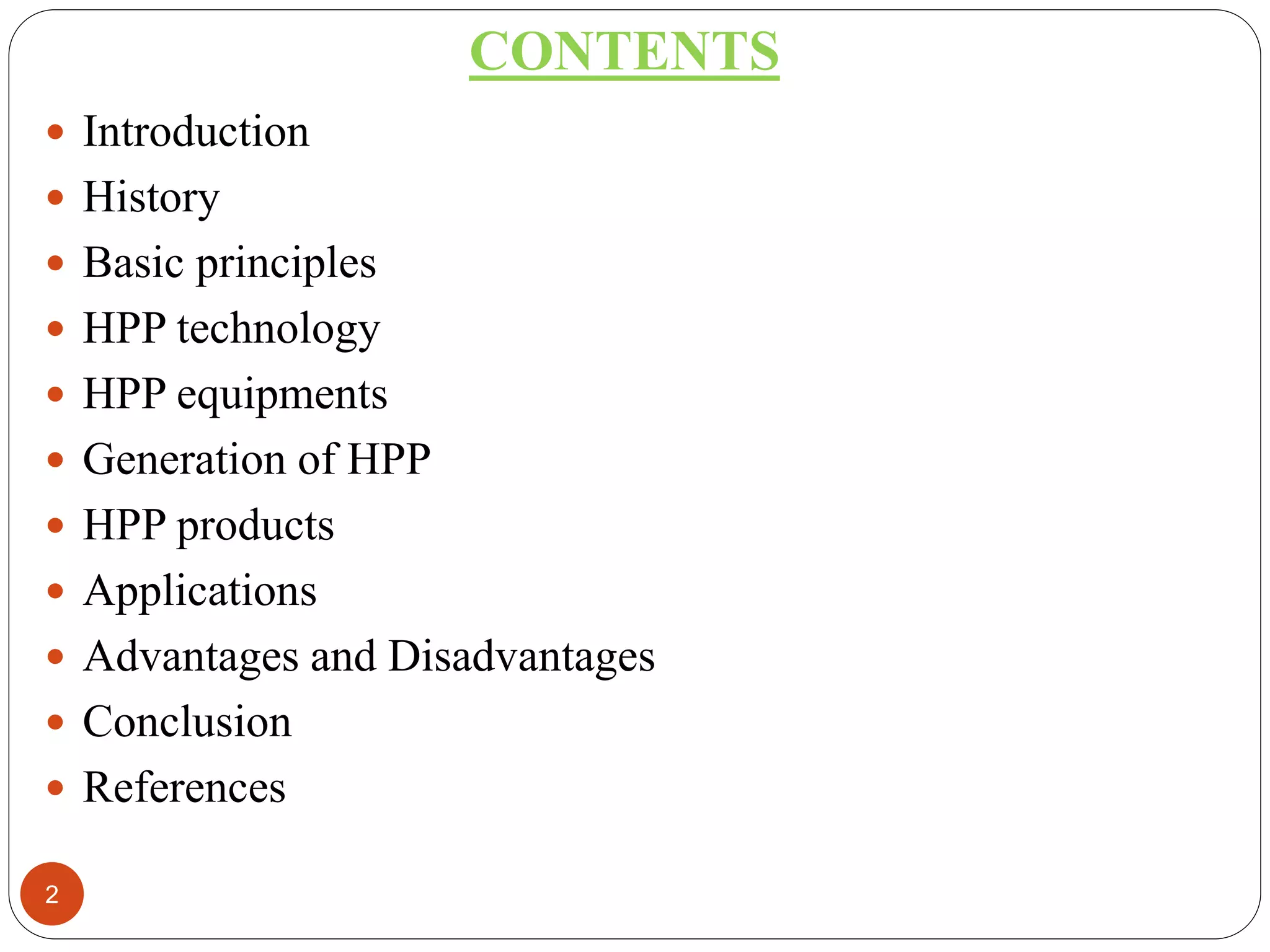 High pressure processing of foods | PPTX