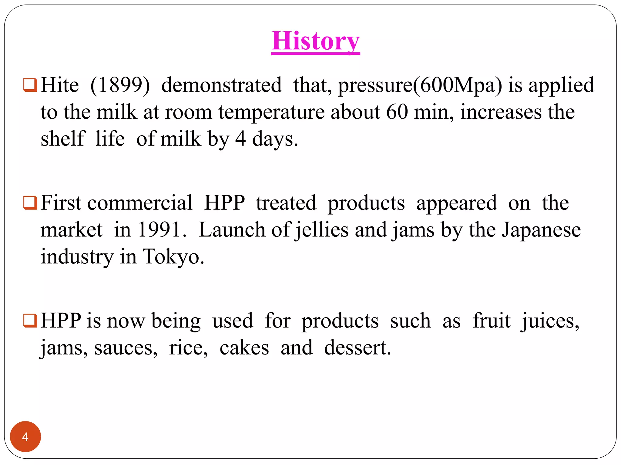 High pressure processing of foods | PPTX