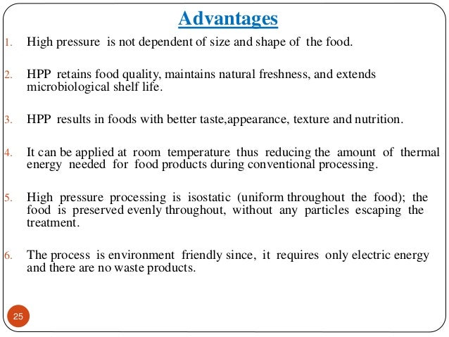 High pressure processing of foods