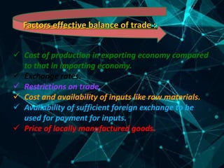Balance of Trade - Importance and Types | PPTX