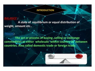 Balance of Trade - Importance and Types | PPTX