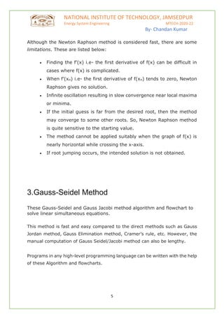 Algorithm of some numerical /computational methods | PDF