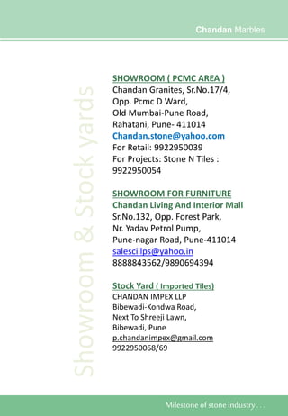 Chandan marbles company profile | PPTX