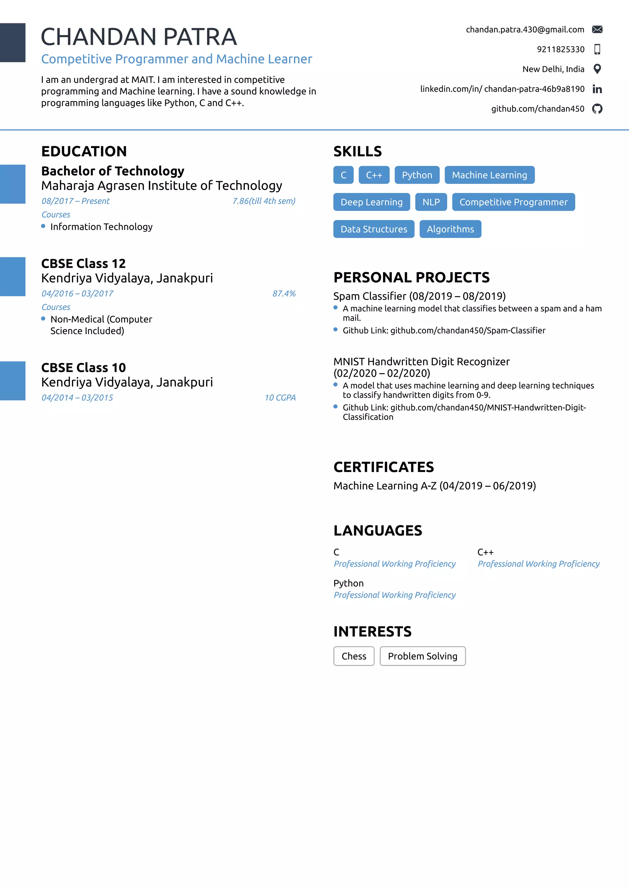 Chandan's resume | PDF