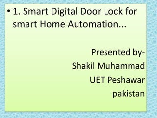Smart Digital Door Lock | PPTX