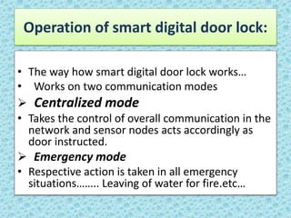 Smart Digital Door Lock | PPTX