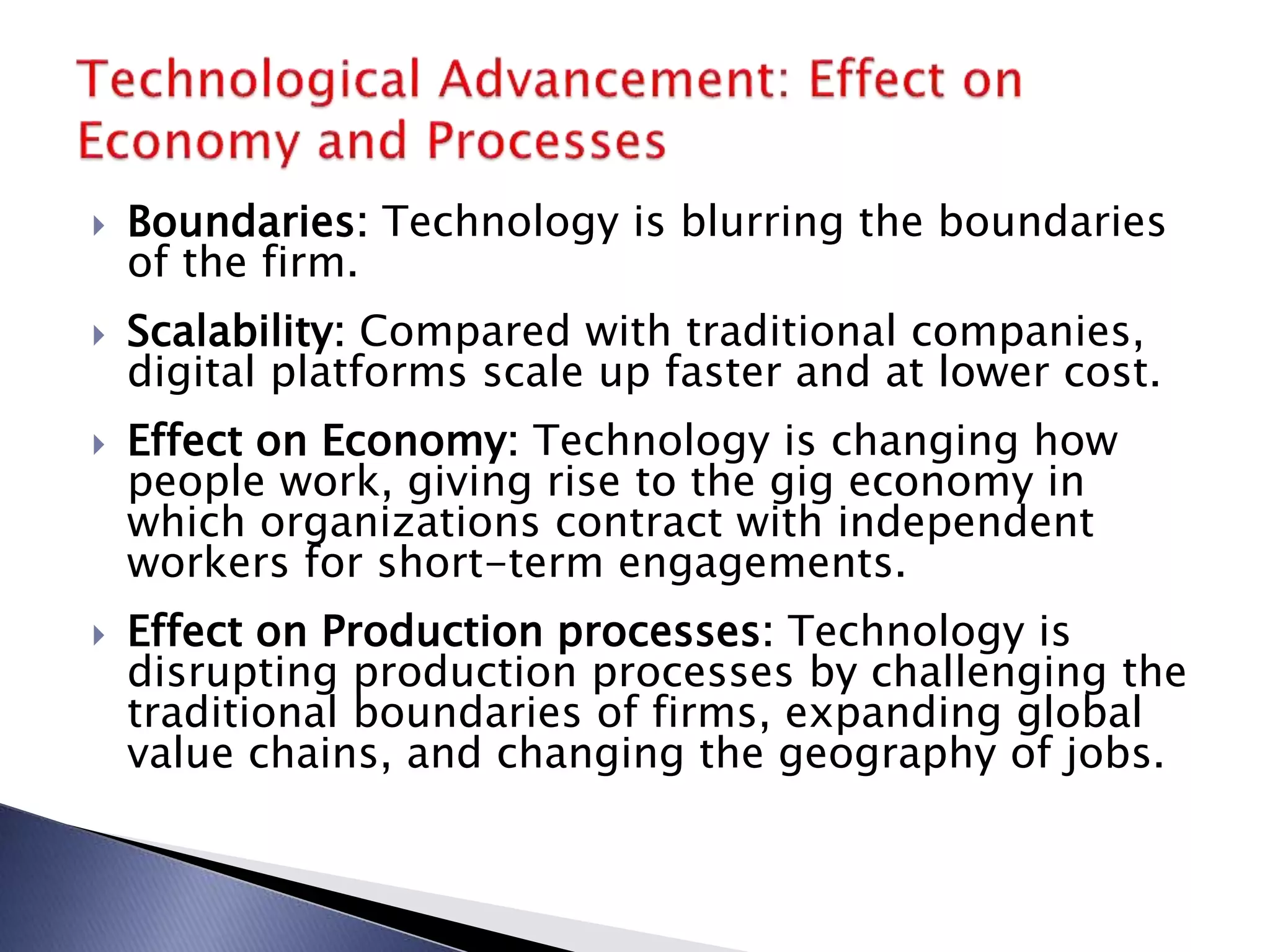 Technological advancements, changing nature of work and the way forward ...