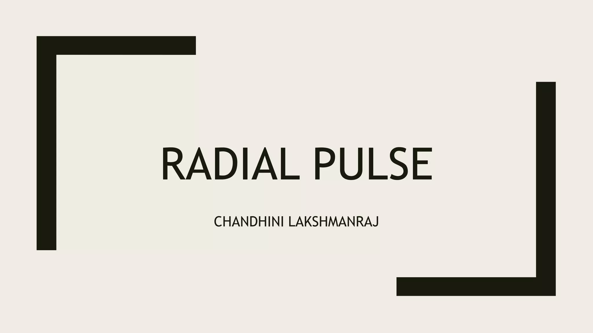 Radial pulse | PPTX