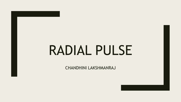 Radial pulse | PPT