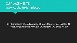 Chandigarh University Placements | PPTX