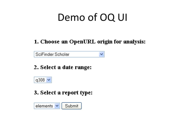 Towards OpenURL Quality Metrics: Initial Findings | PPT