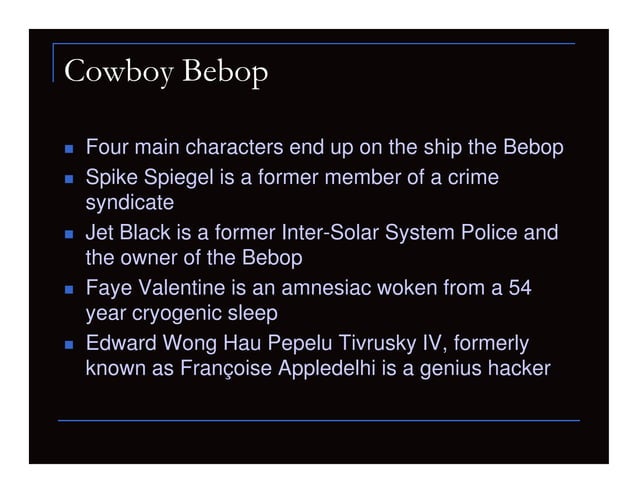The Seatbelts: Yoko Kanno & Cowboy Bebop | PDF