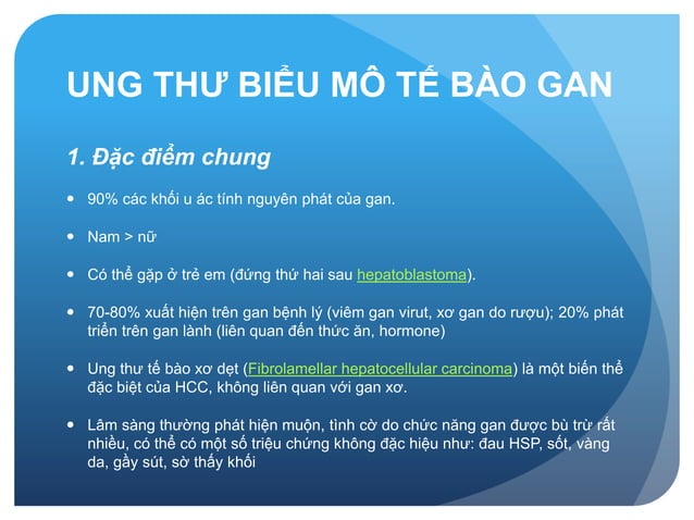 Chẩn đoán và điều trị ung thư gan | PPTX