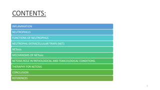 ROLE OF NETosis IN PATHOLOGICAL AND TOXICOLOGICAL CONDITIONS. | PPTX