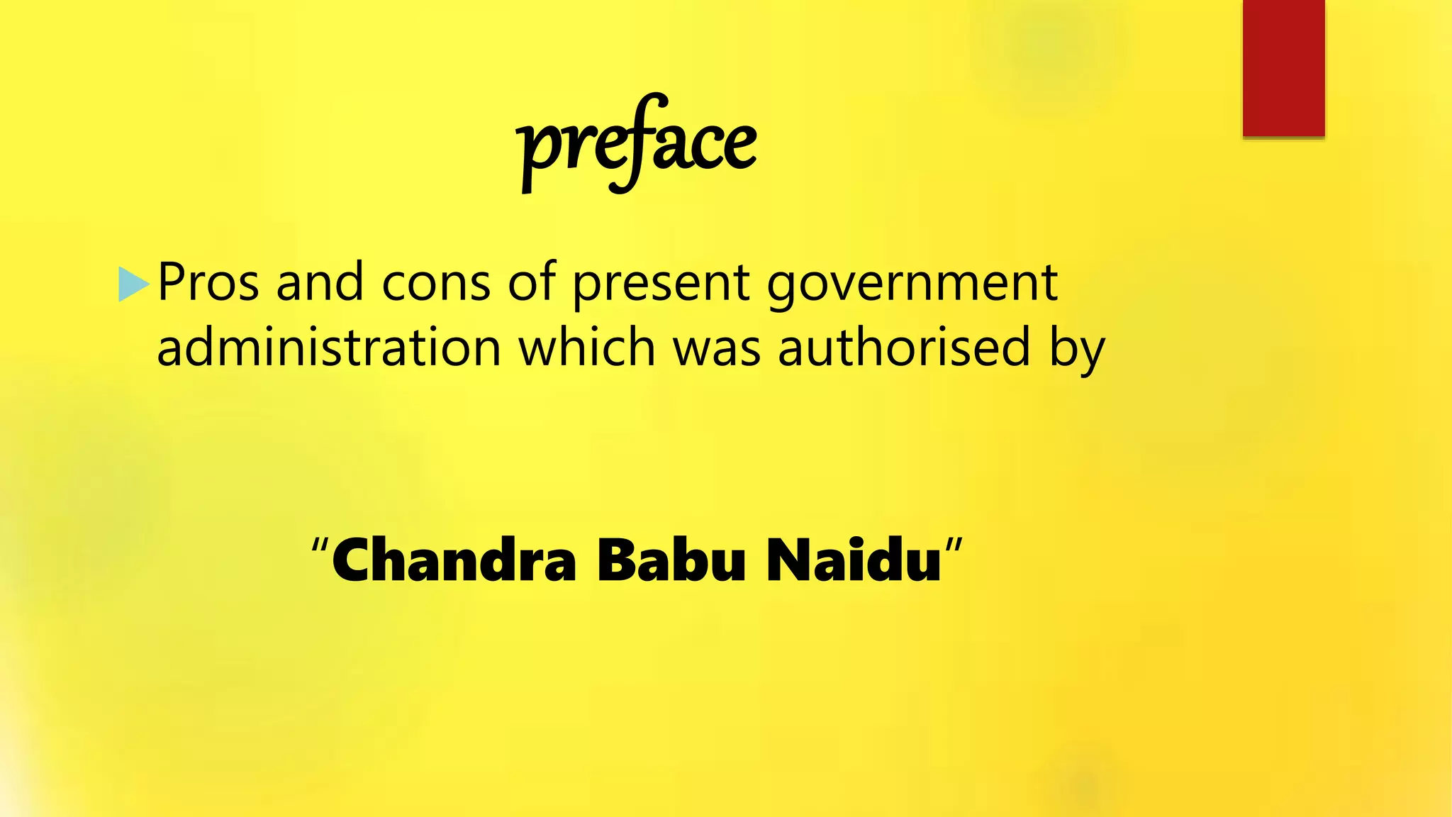 Chandra babu naidu's administration | PPT