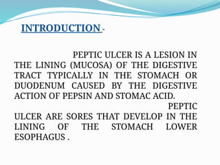 PEPTIC ULCER DISEASE The pud is serious condition.pptx
