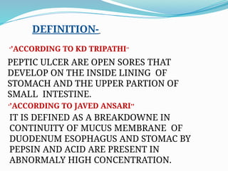 PEPTIC ULCER DISEASE The pud is serious condition.pptx