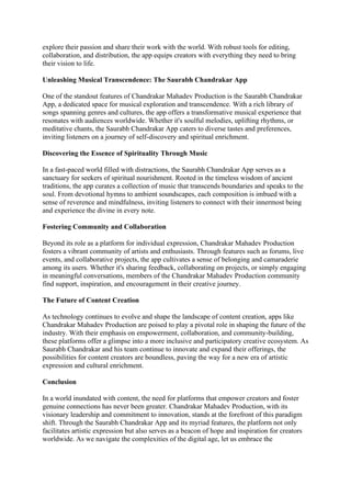 Chandrakar Mahadev Production App - Empowering Content Creators.pdf