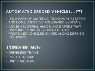 Automatic Guided Vehicle | PPT