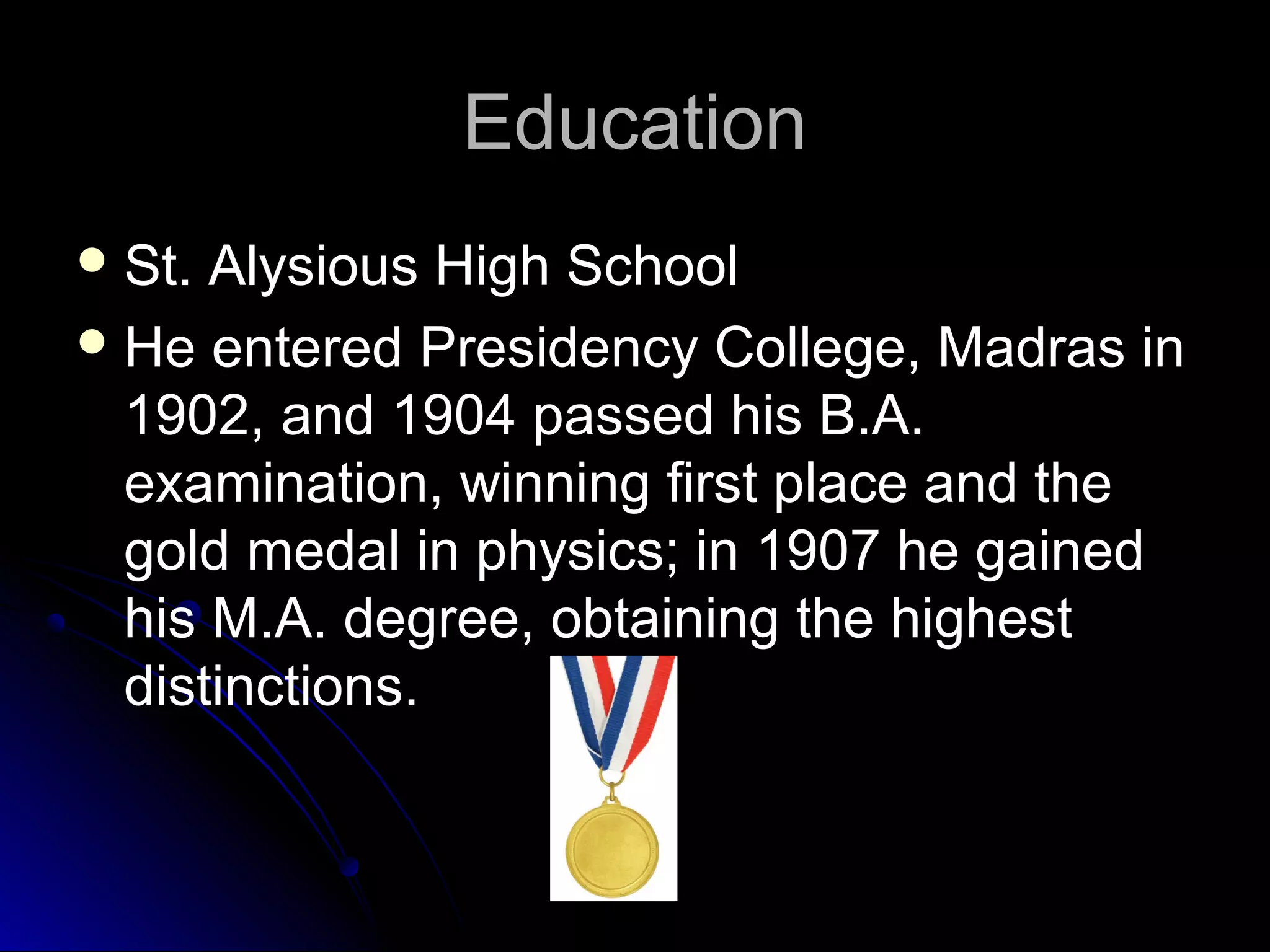 Chandrasekhara venkata raman | PPT